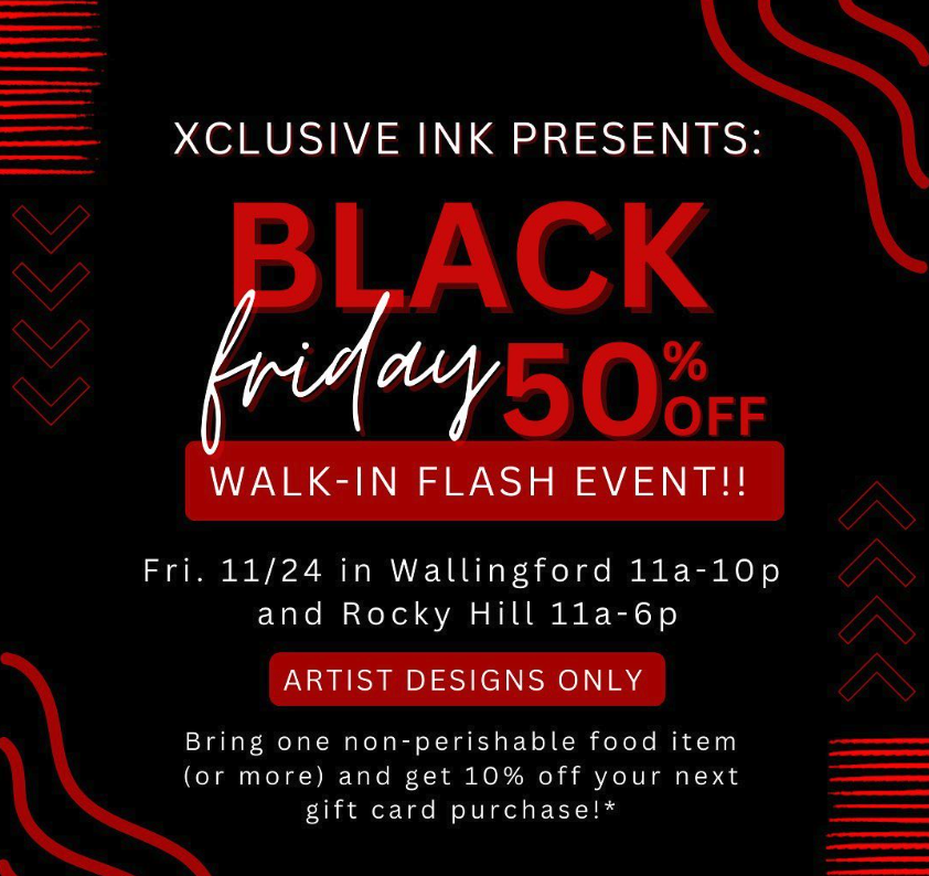 Black Friday Tattoo Event! – Xclusive Ink Tattoo